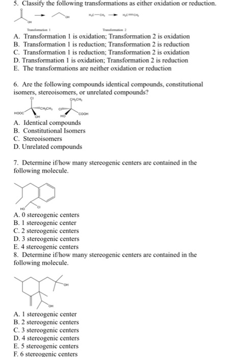 Solved Classify the following transformations as cither | Chegg.com
