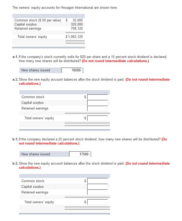 Solved The owners' equity accounts for Hexagon International | Chegg.com