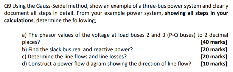 Solved Q9 Using the Gauss-Seidel method, show an example of | Chegg.com