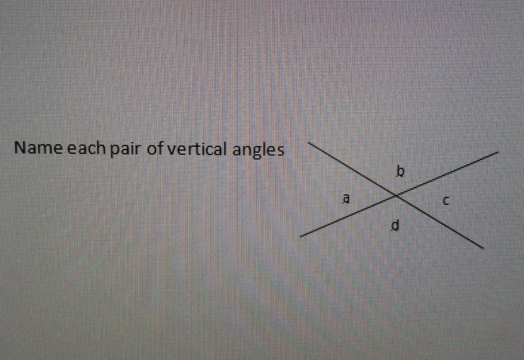 Solved Name each pair of vertical angles | Chegg.com