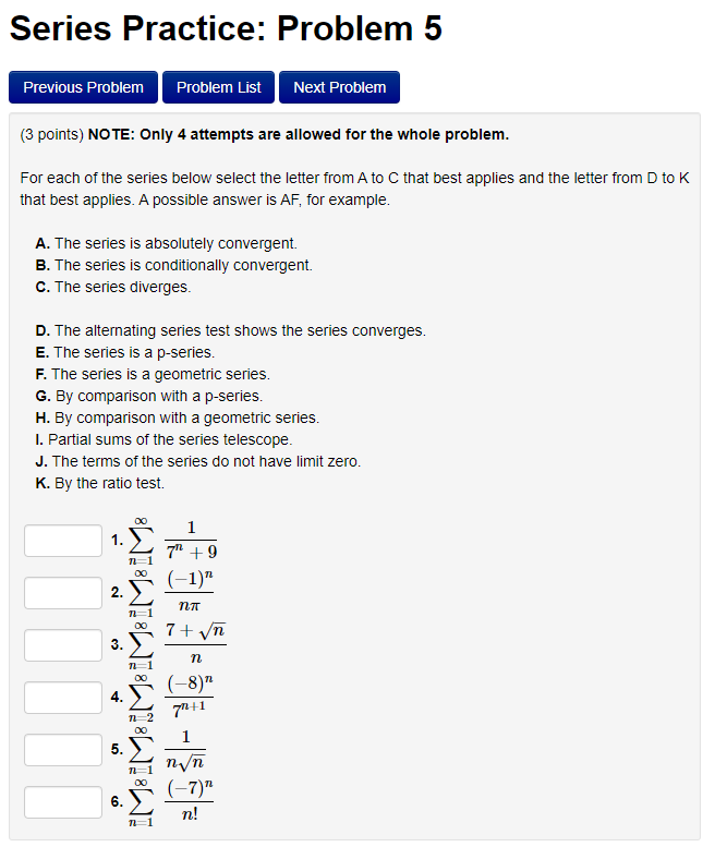 Solved Series Practice: Problem 5 Previous Problem Problem | Chegg.com Solved Series Practice: Problem 5 Previous Problem Problem | Chegg.com