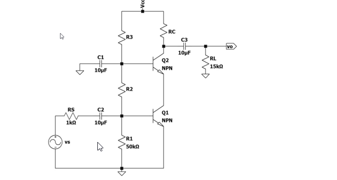Solved There is cascade amplifier circuit given at the | Chegg.com