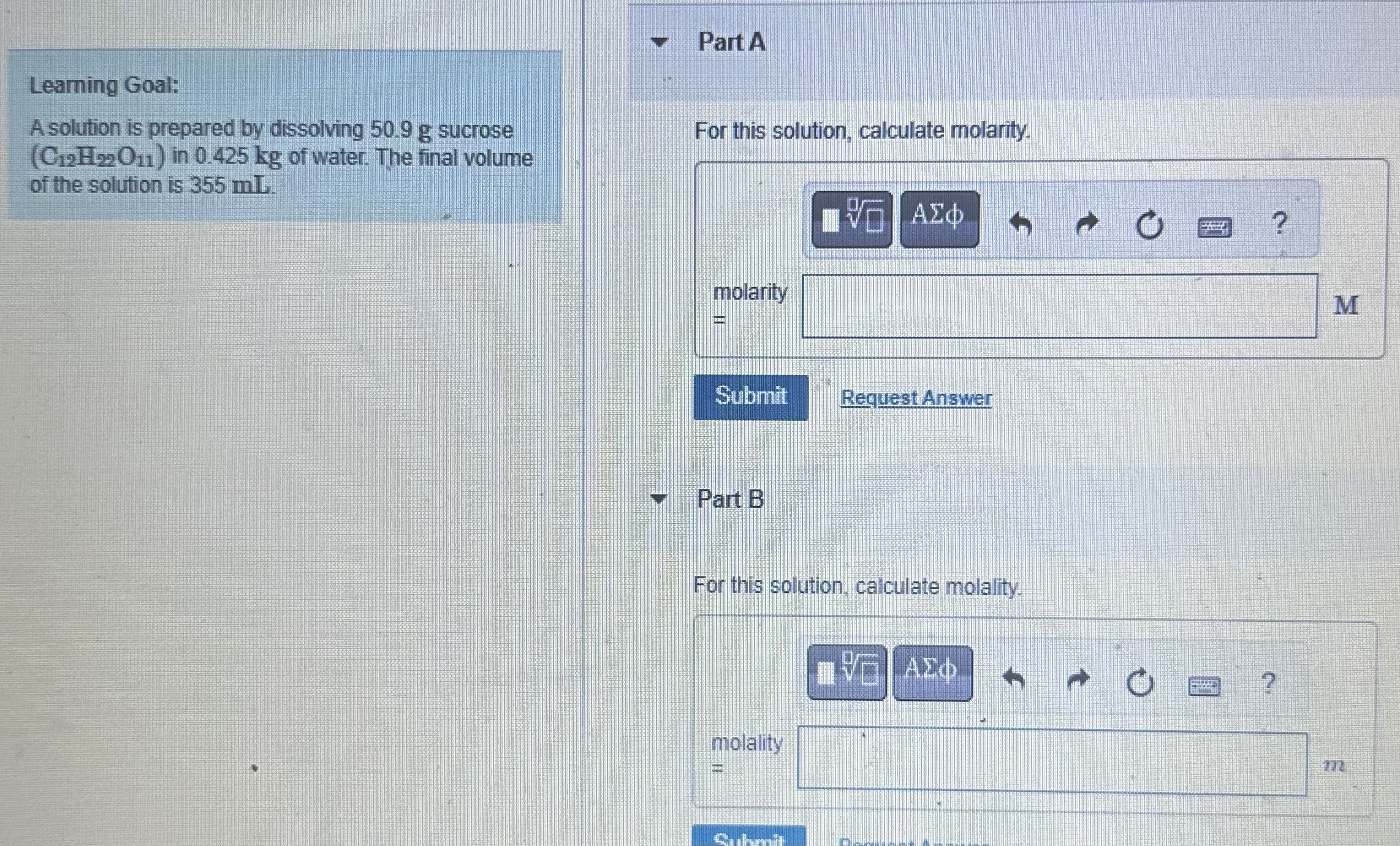 Solved For this solution, calculate percent by mass. Part D | Chegg.com