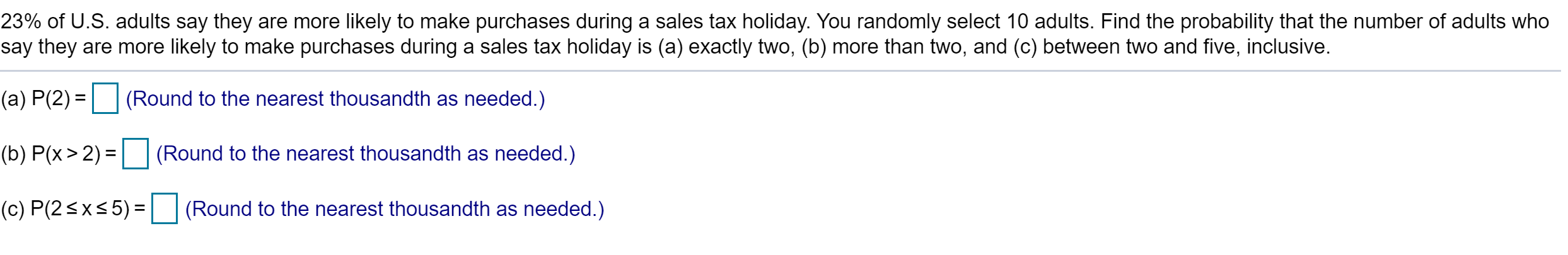 Solved 23% of U.S. adults say they are more likely to make | Chegg.com