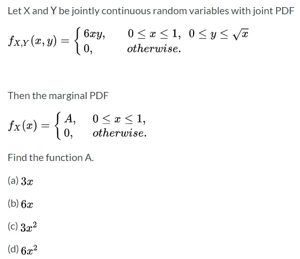 Solved Let X and Y be jointly continuous random variables | Chegg.com