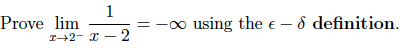 Solved Prove limx→4x2=16 using the ϵ−δ definition.Prove | Chegg.com