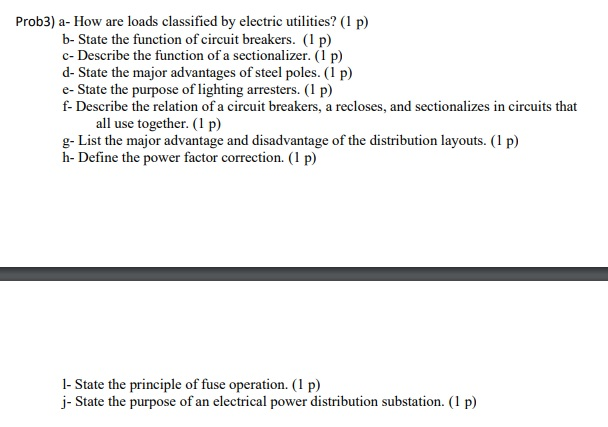 Solved Prob3) a- How are loads classified by electric | Chegg.com