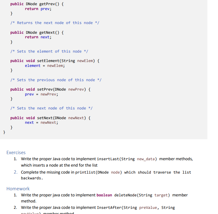 Solved package LinkedListLab; public class DoublyLinked | Chegg.com