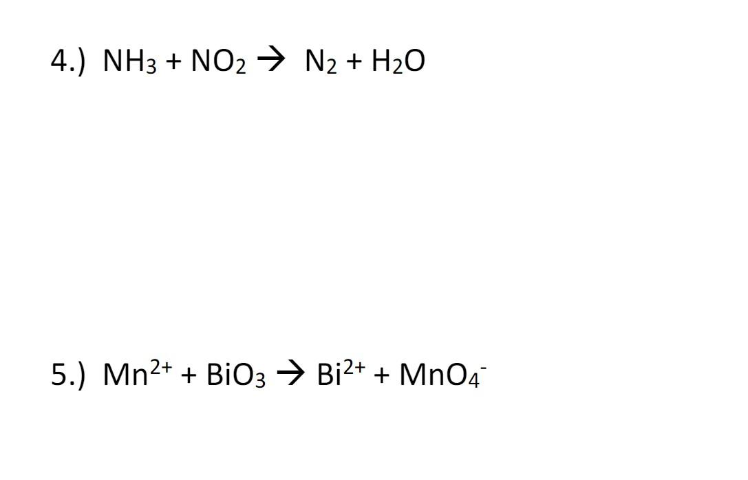 Solved Fe2++MnO4→Fe3++Mn2+ Sn2++IO3−→Sn4++I− | Chegg.com