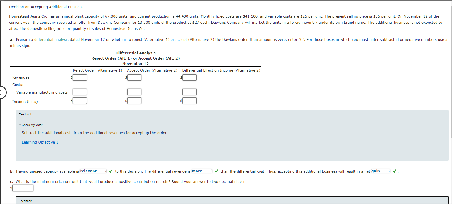 Solved Decision on Accepting Additional Business affect the | Chegg.com