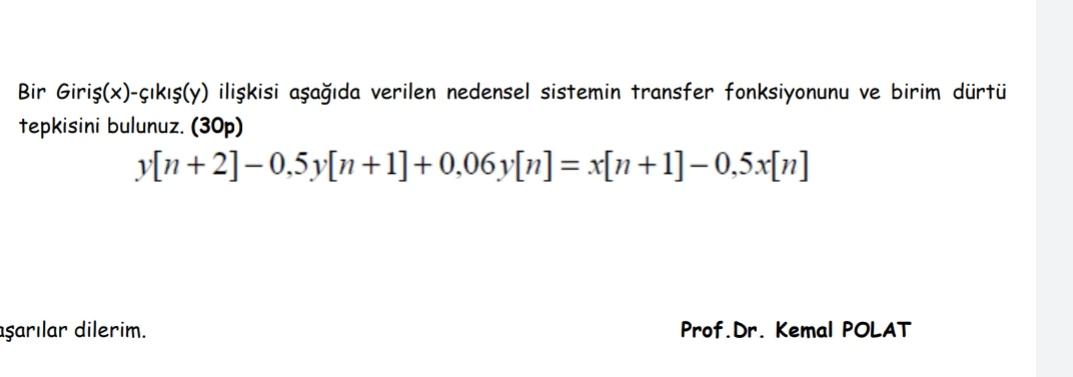 Solved An Input(x)-output(y) relation of the causal system | Chegg.com