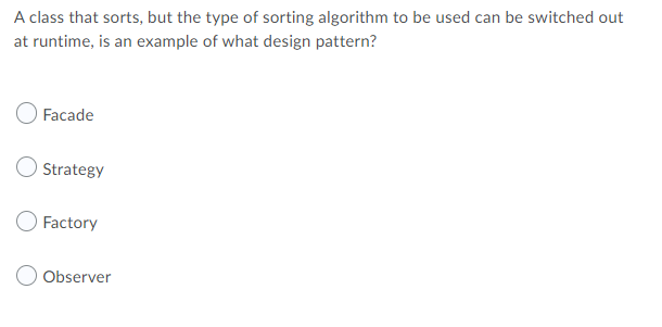 Solved A class that sorts, but the type of sorting algorithm | Chegg.com