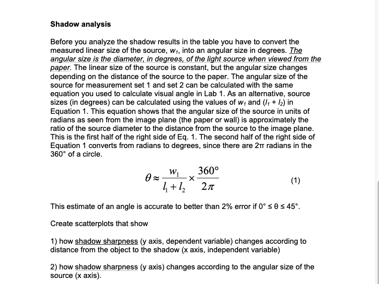 Solved Using the data table below solve the shadow analysis | Chegg.com