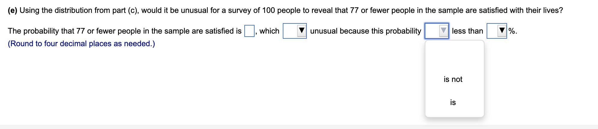 Solved (a) Suppose the random sample of 100 people is asked, | Chegg.com