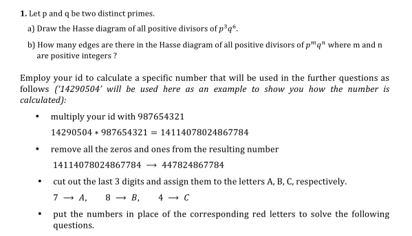 Solved 1. Let p and q be two distinct primes. a) Draw the | Chegg.com