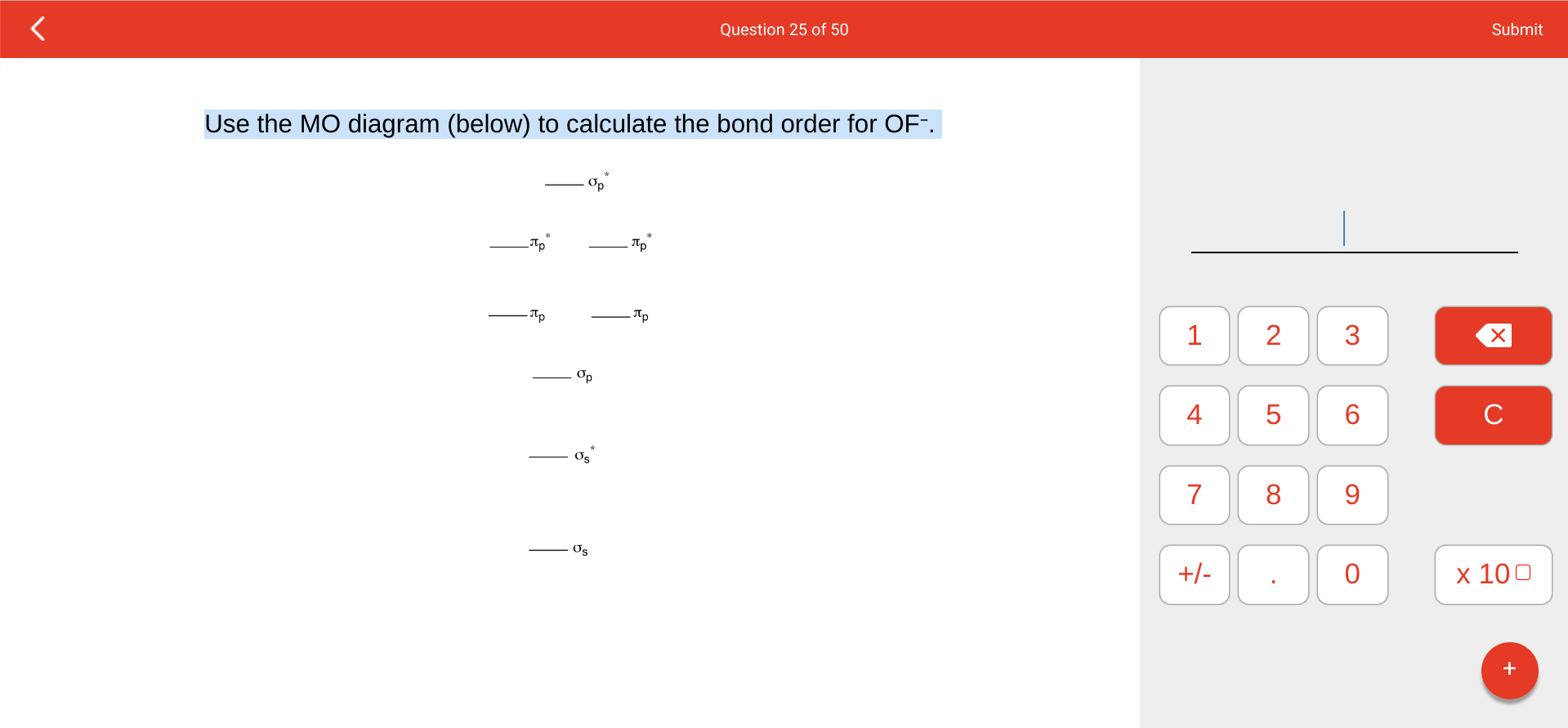 Solved Use the MO diagram (below) to calculate the bond | Chegg.com