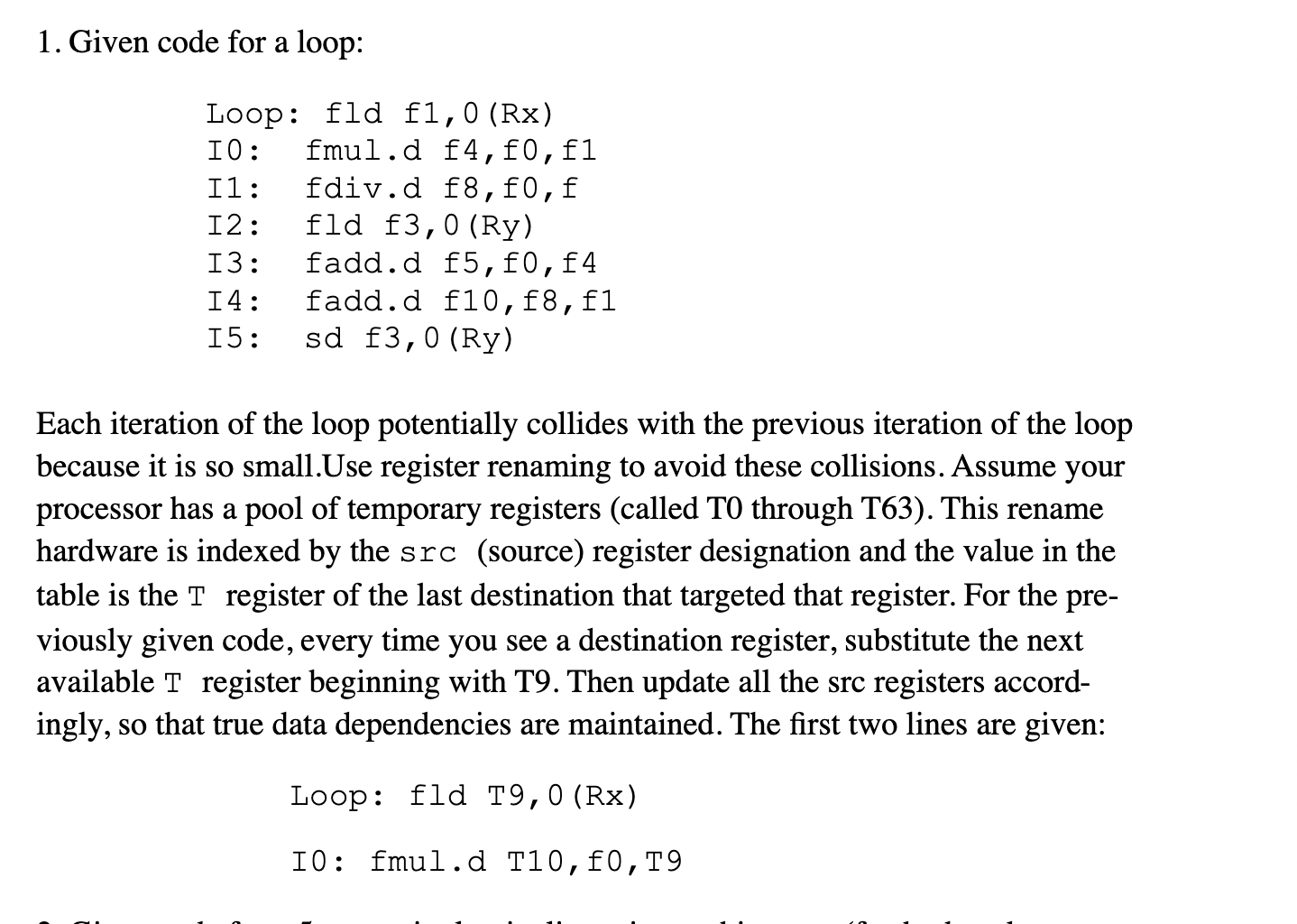 Solved 1 Given Code For A Loop Each Iteration Of The Loop 8449