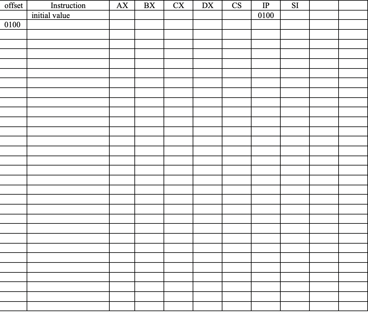 Solved I. Write a sequence of assembly language instructions | Chegg.com