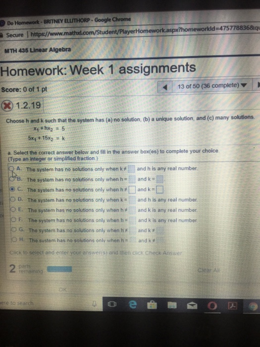 Solved Do Homework-BRITNEY ELITHORP- Google Chrome Secure | Chegg.com