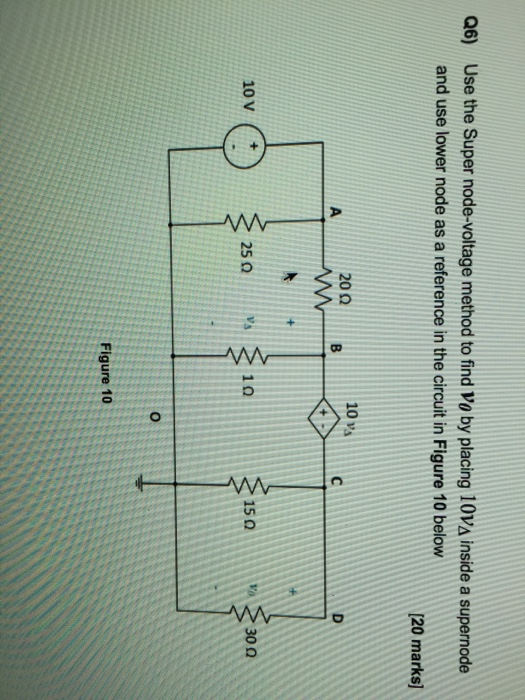 Solved Use the Super node-voltage method to find V_0 by | Chegg.com