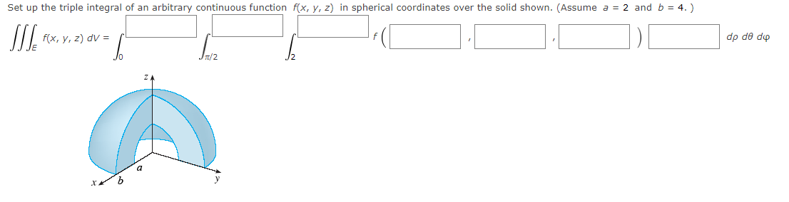 Solved Set up the triple integral of an arbitrary continuous | Chegg.com