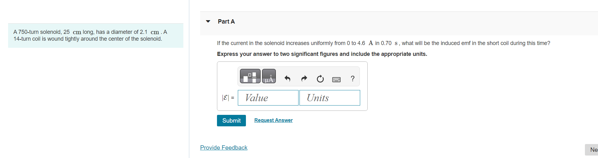 Solved A 750-turn solenoid, 25 cm long, has a diameter of | Chegg.com