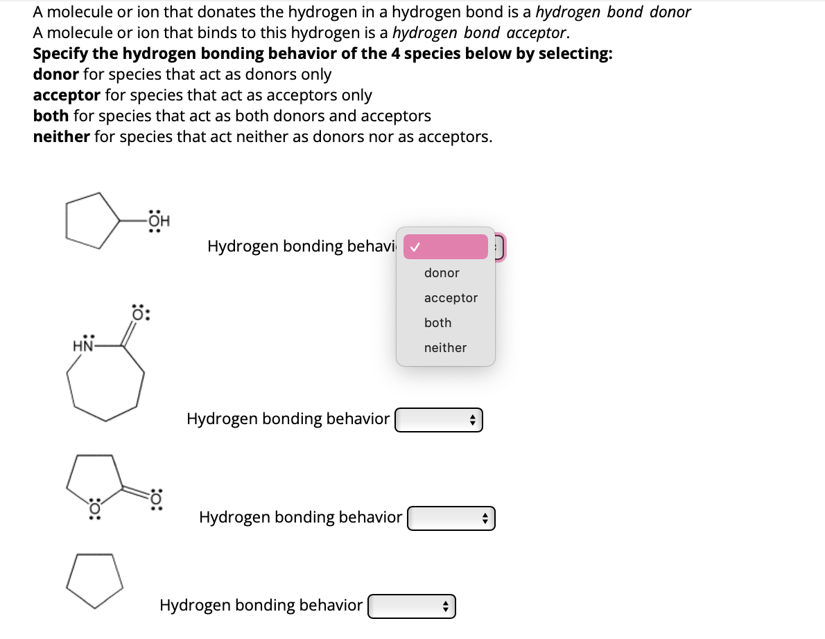 Solved A molecule or ion that donates the hydrogen in a | Chegg.com