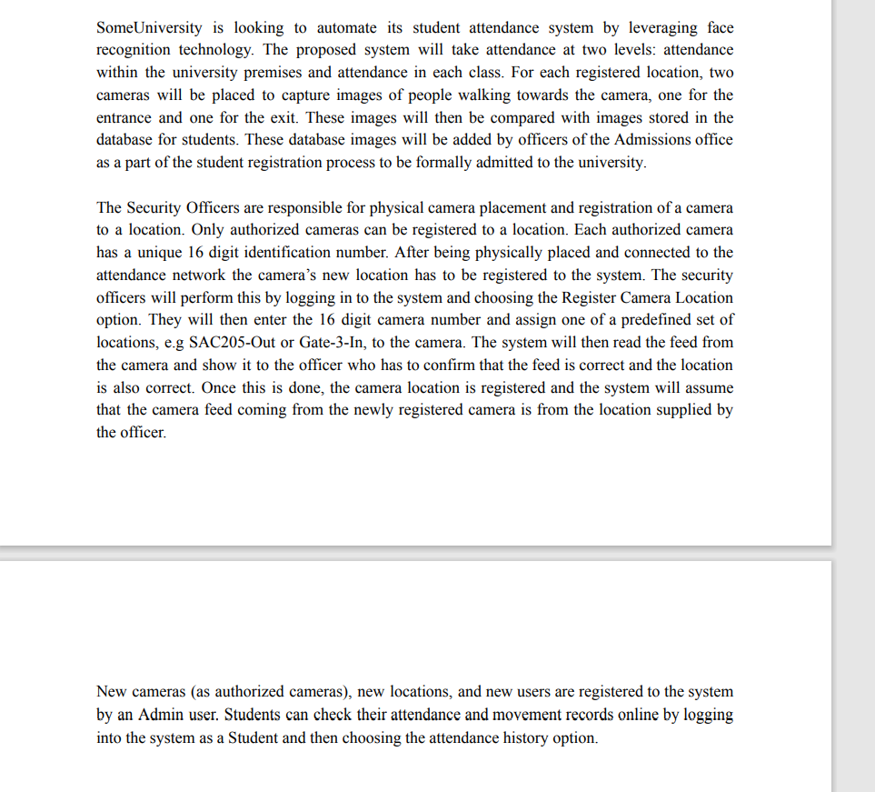 Solved Question: Draw a high-level UML Class Diagram | Chegg.com