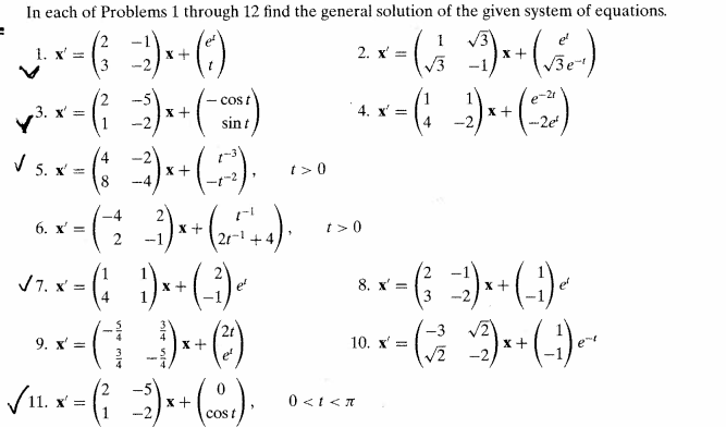 Solved In each of Problems 1 through 12 find the general | Chegg.com