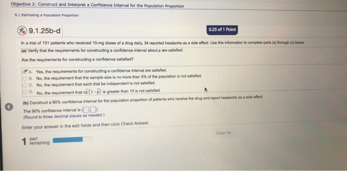 Solved Objective 2: Construct and Interpret a Confidence | Chegg.com