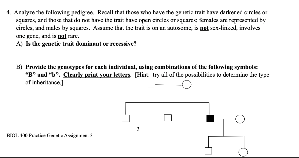 Solved PLEASE HELP WITH THIS GENETIC PROBLEM. Where | Chegg.com