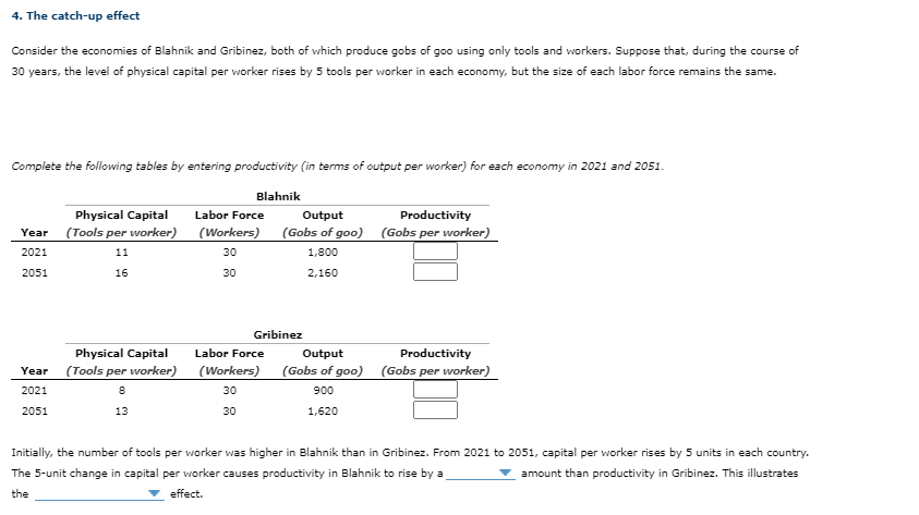 Solved 4. The catch-up effect Consider the economies of | Chegg.com