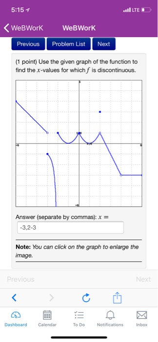 Solved 5:15イ LTE WeBWork WeBWork Previous Problem List Next | Chegg.com