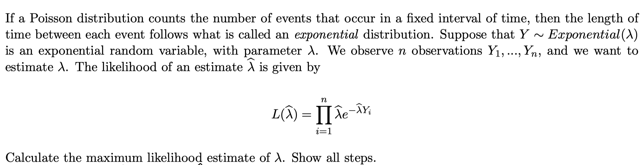 Solved If a Poisson distribution counts the number of events | Chegg.com