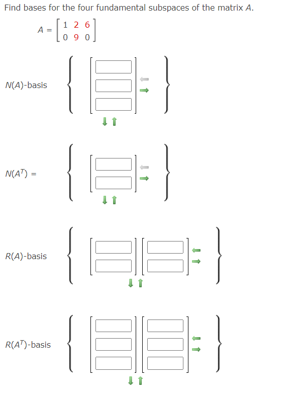 Solved Find bases for the four fundamental subspaces of the | Chegg.com