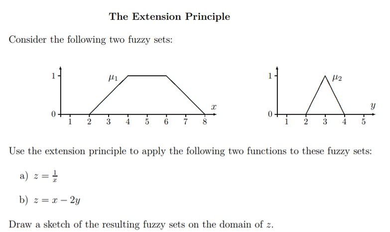 Solved The Extension Principle Consider the following two | Chegg.com