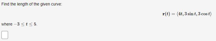 Solved Find the length of the given curve: | Chegg.com