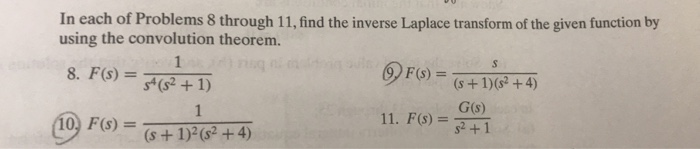 Solved In each of Problems 8 through 11, find the inverse | Chegg.com