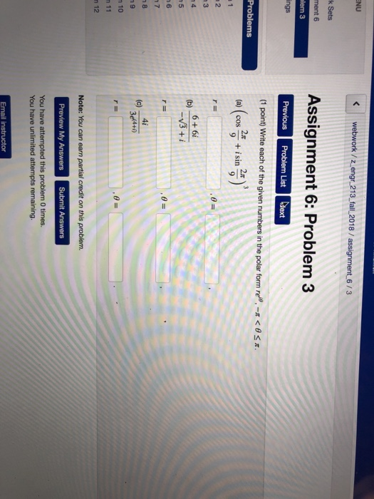 Solved NU webwork/z engr 213 fall_2018/ assignment 6/3 k | Chegg.com