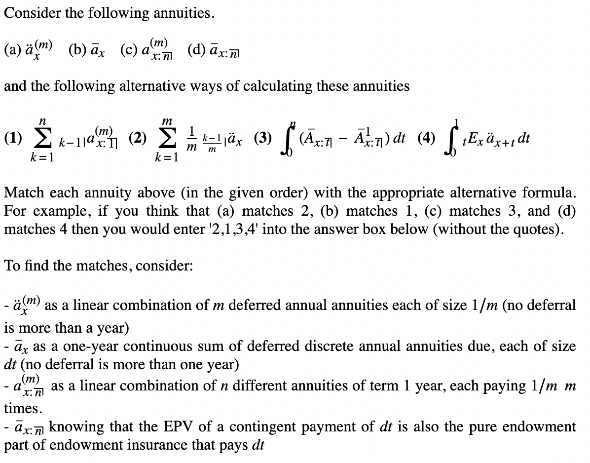 Solved Consider the following | Chegg.com