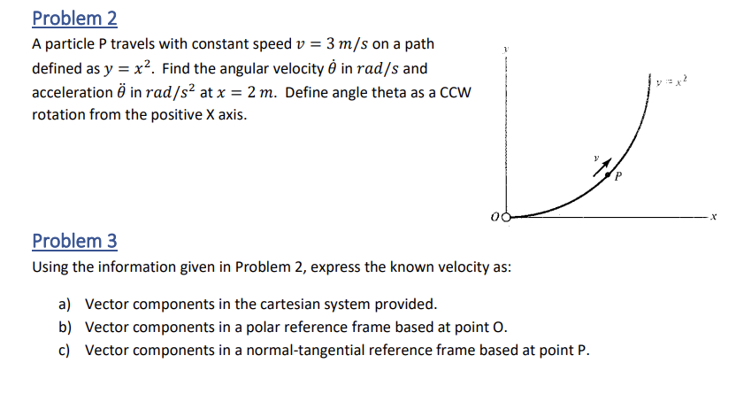 Solved Problem 2 A particle P travels with constant speed | Chegg.com
