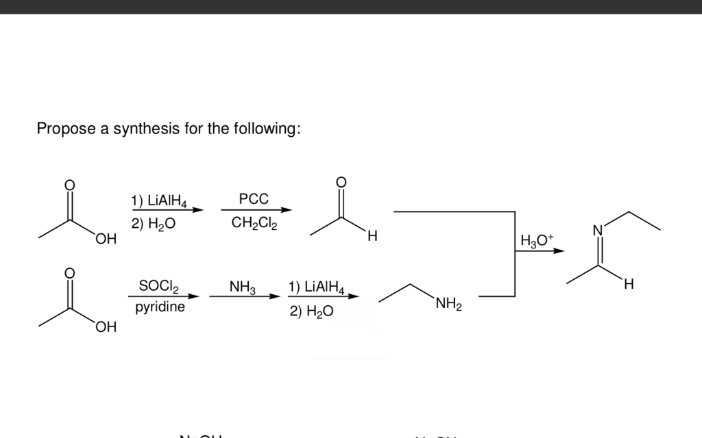 Solved Propose a synthesis for the following 1) LiAIH 2) H20 | Chegg.com