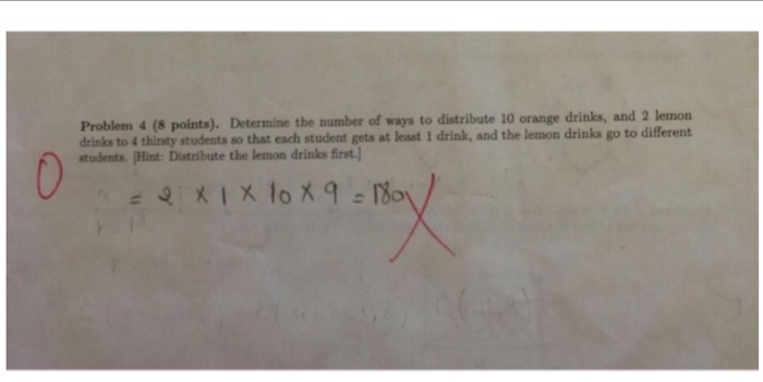 Solved Determine the number of ways to distribute 10 orange | Chegg.com
