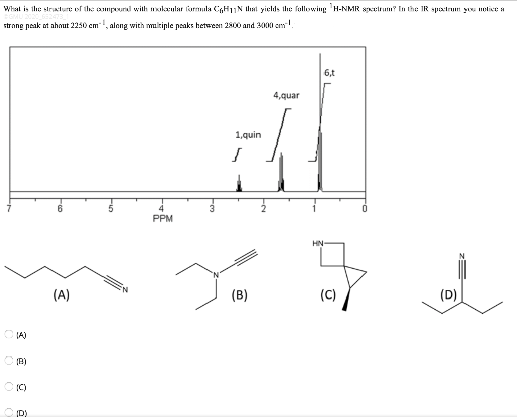 Solved What is the structure of the compound with molecular | Chegg.com