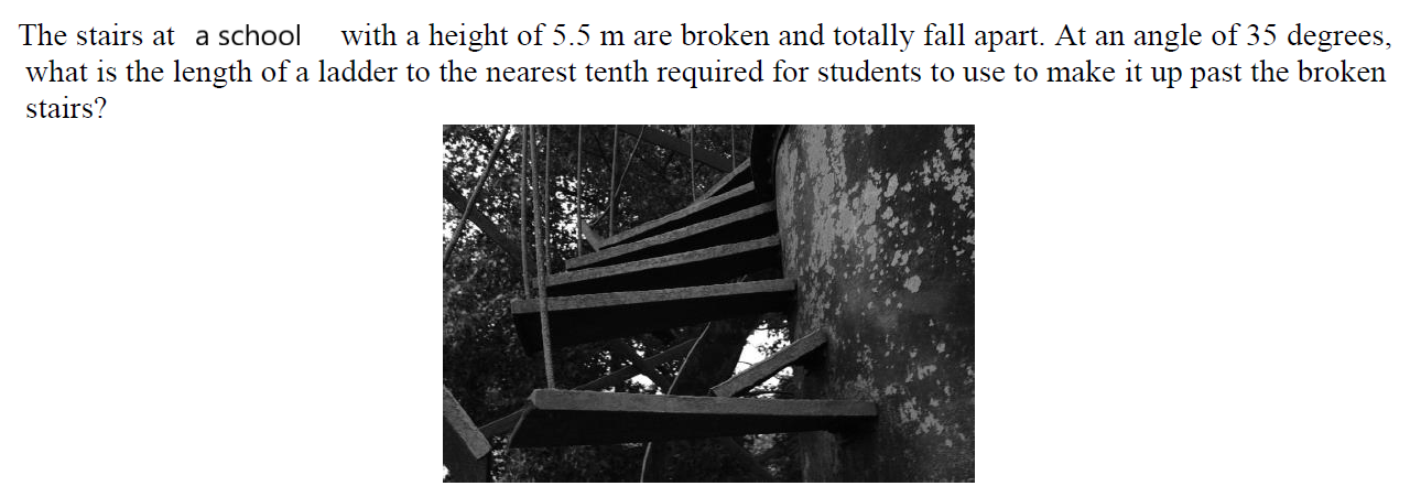 Solved The stairs at a school with a height of 5.5 m are | Chegg.com