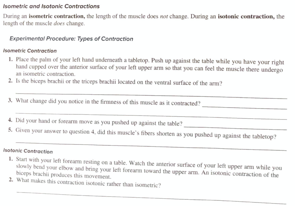 Solved Isometric and Isotonic Contractions During an | Chegg.com Solved Isometric and Isotonic Contractions During an | Chegg.com