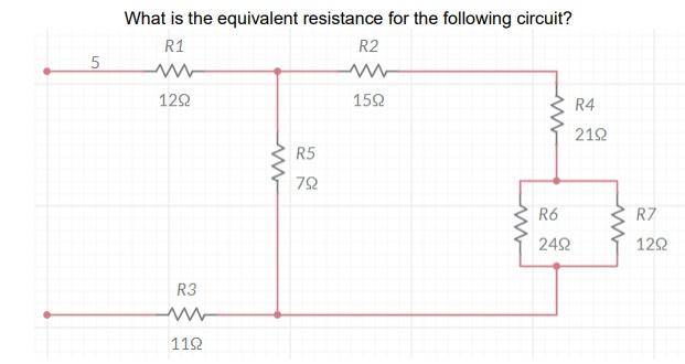Solved What is the equivalent resistance for the following | Chegg.com