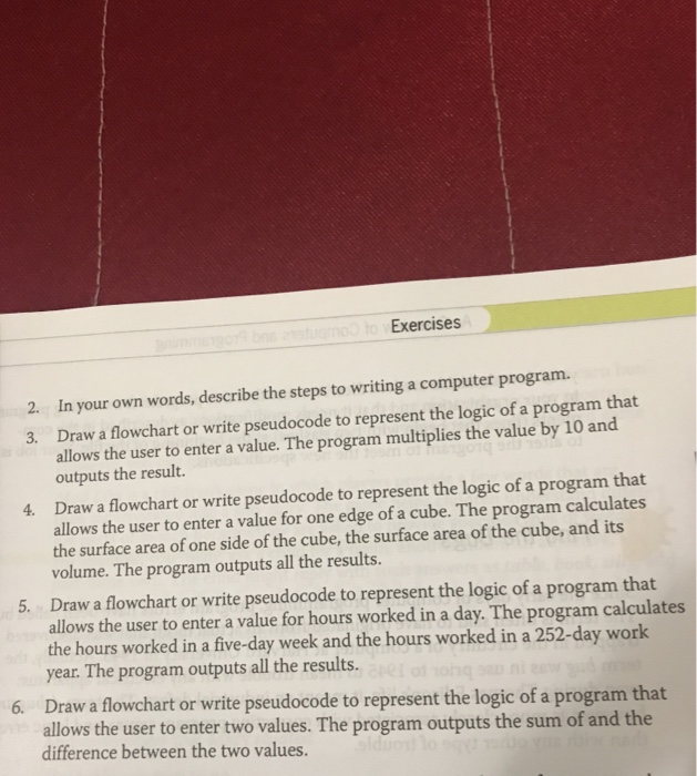 Solved Exercises 2. In your own words, describe the steps to | Chegg.com