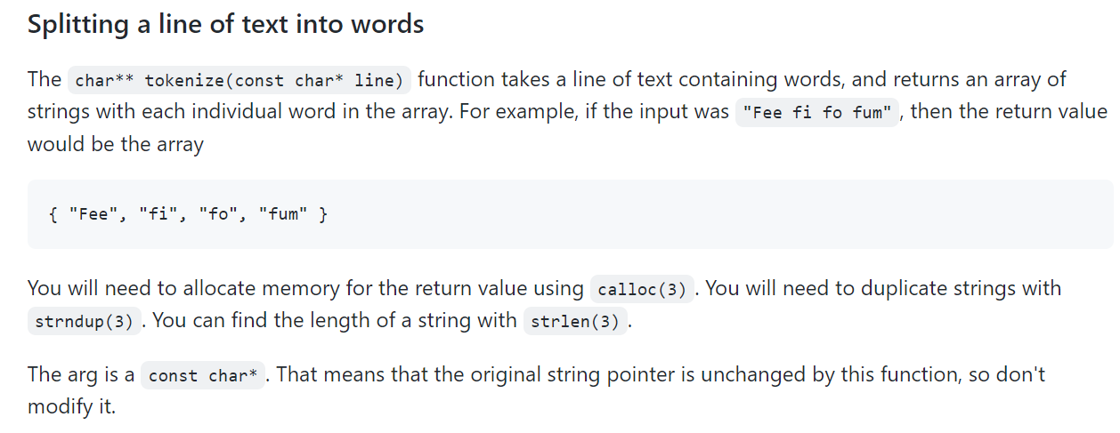 Solved Splitting a line of text into words The function | Chegg.com