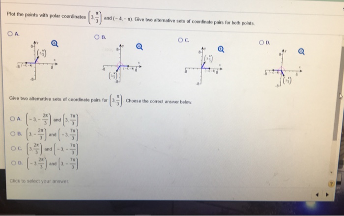 Solved Plot the points with polar coordinates 3 and 4-R) | Chegg.com